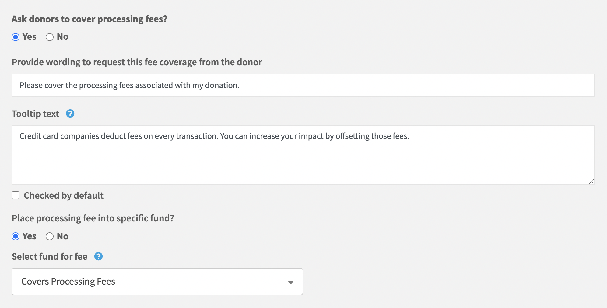 What is the "Covers Processing Fees" Project? – RaiseDonors